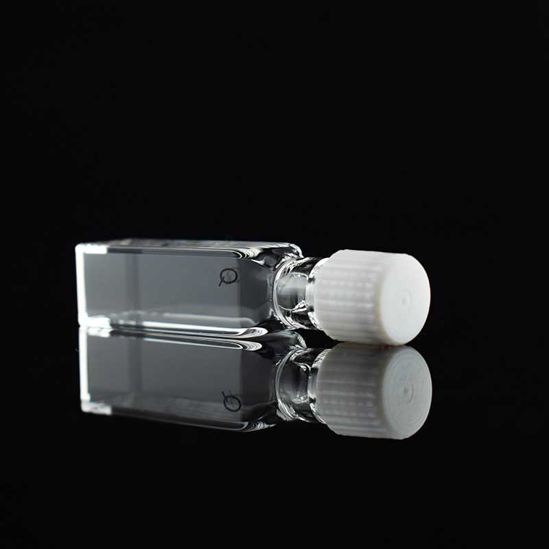 Screw 10mm Cuvette, 3.5mL, 4 Windows, Flat Bottom, HTR, QS4HF, For ...