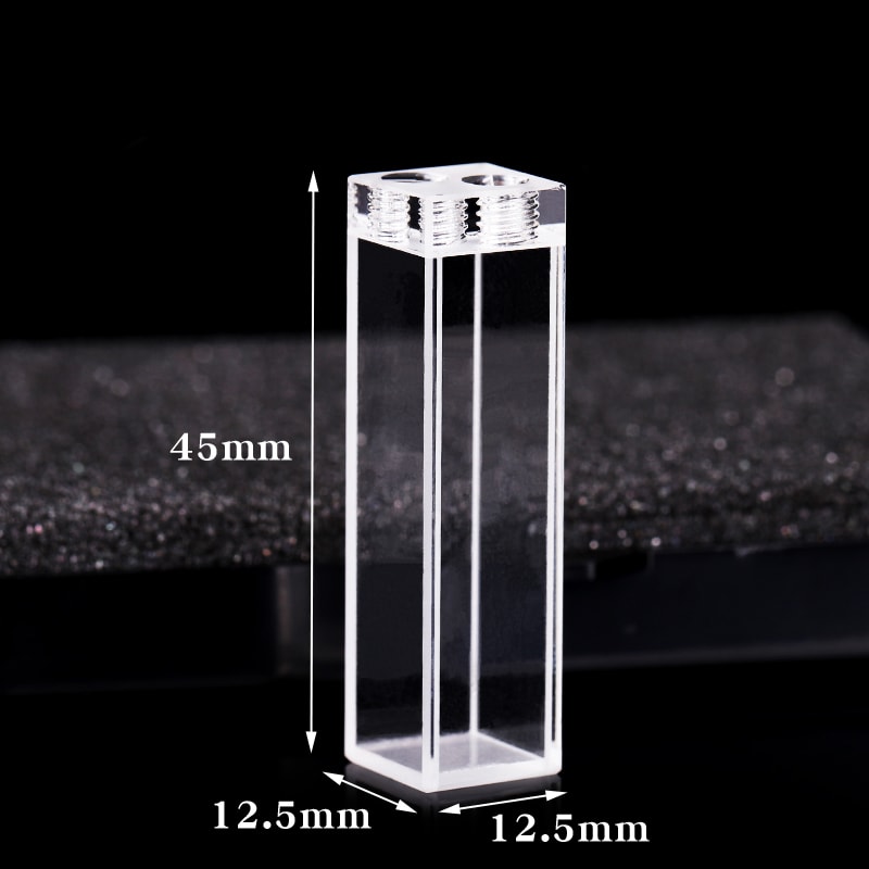 Flow 10mm, 3.5mL, 4 Windows, CRF, Flow Througth Cell, Quartz ...