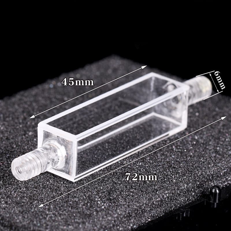 Flow 10mm, 3.5mL, 4 Windows, CRF, Quartz Screw Connector, Flow Through ...