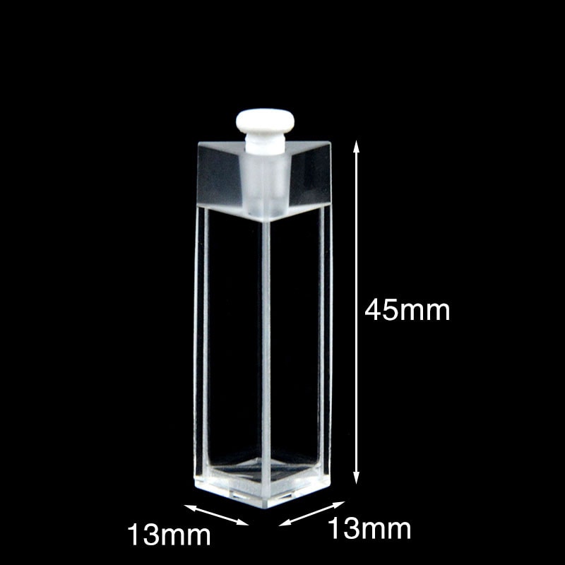 Custom Triangel Cuvette W/ PTFE Stopper, 1.75mL, 3 Windows, CRF, QTP3C ...