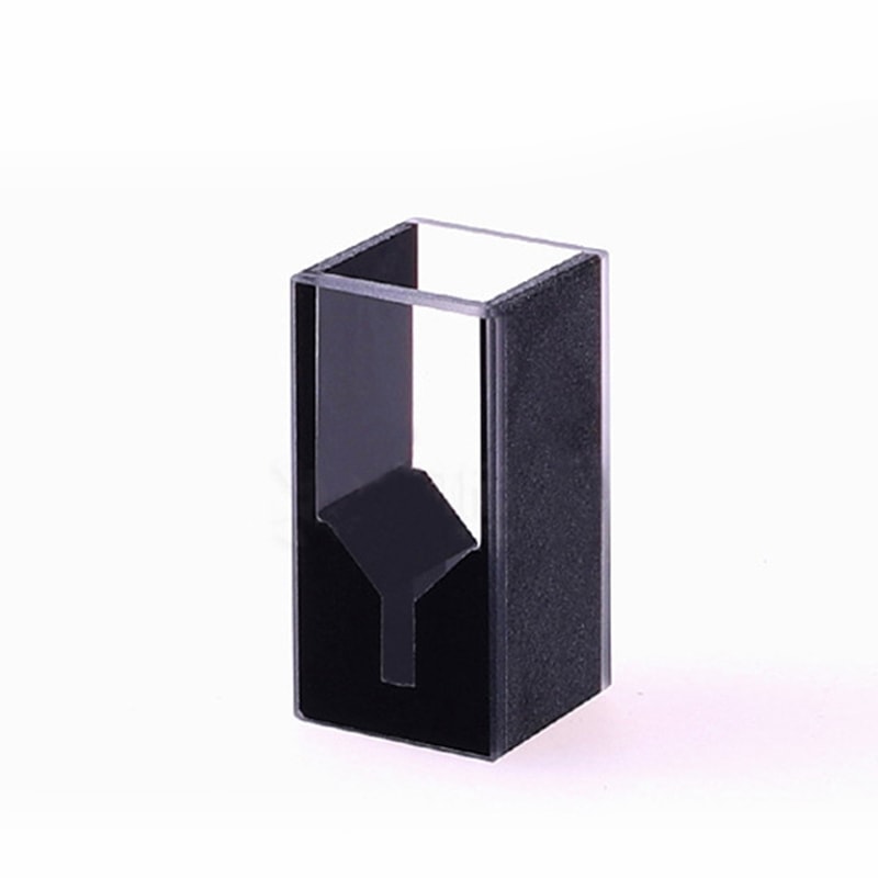 Custom 25mm Short Height Cuvette, 100uL, 2 Windows, Black Walls, NRC ...