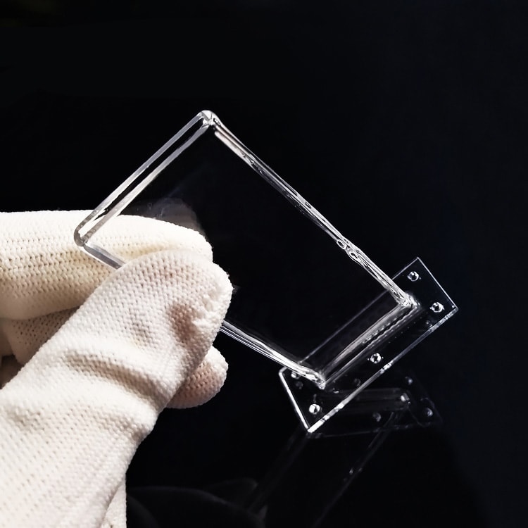 QT082, Custom Long Mouth Quartz Glass Cuvette | QT082