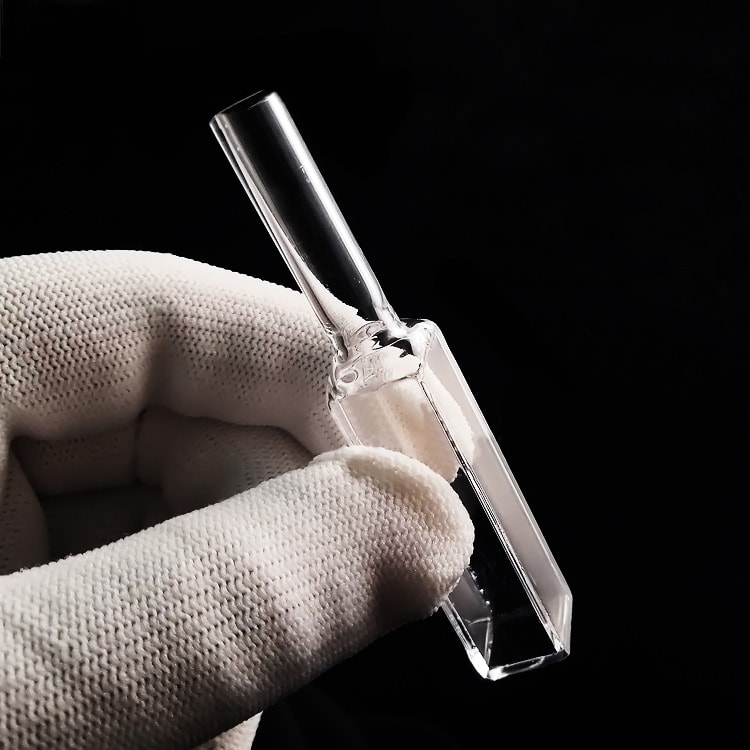 QT082, Custom Long Mouth Quartz Glass Cuvette | QT082